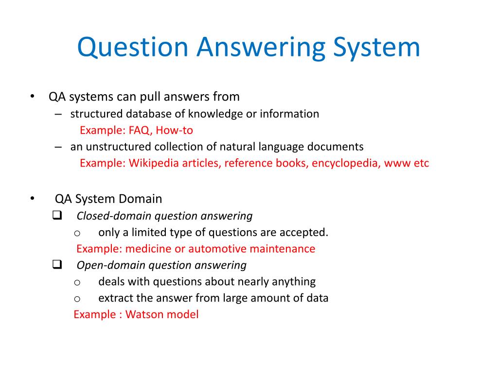 PPT - Question/Answering System & Watson PowerPoint Presentation - ID ... PPT - Question/Answering System & Watson PowerPoint Presentation - ID ...