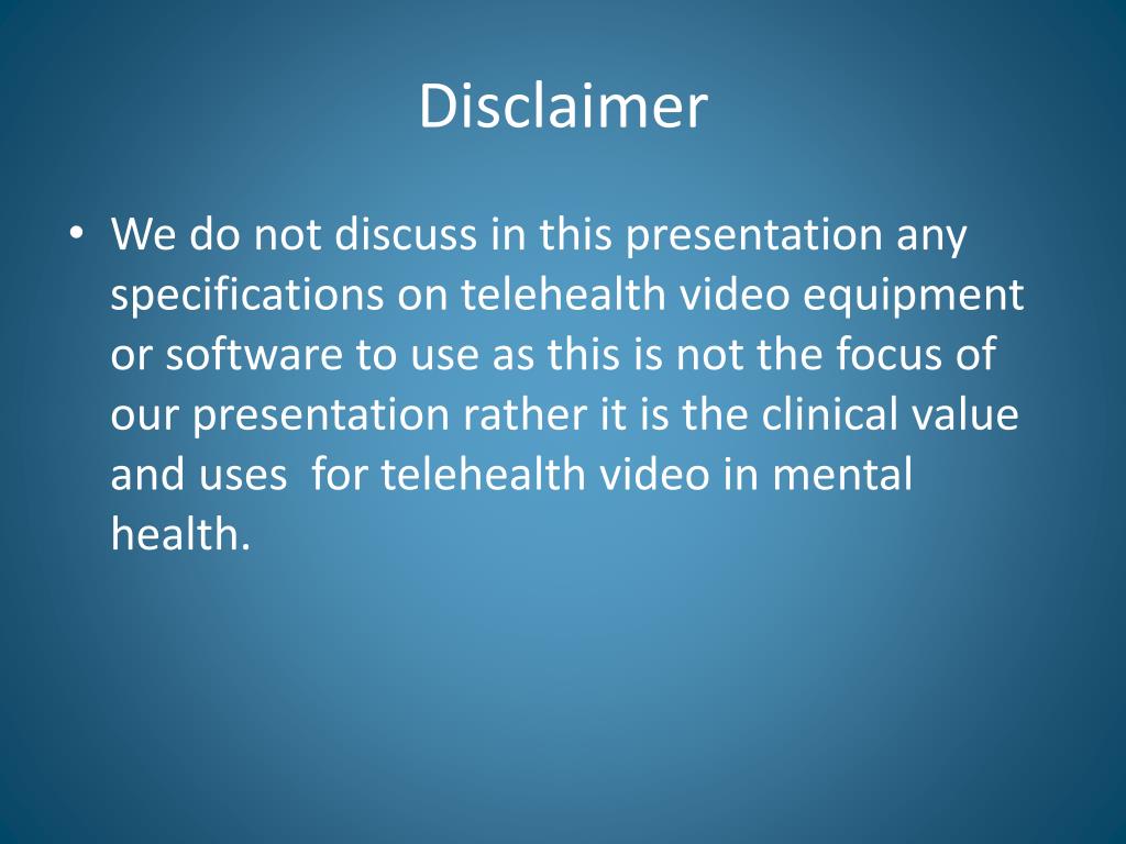 PPT - Telehealth Video in Primary Care: Clinical Consultation and ...