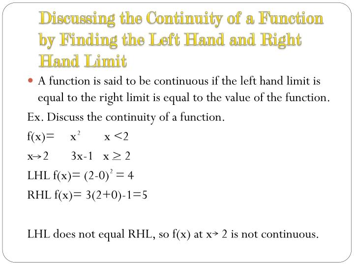PPT - Calculus Chapter 1: Limits and Continuity PowerPoint Presentation ...