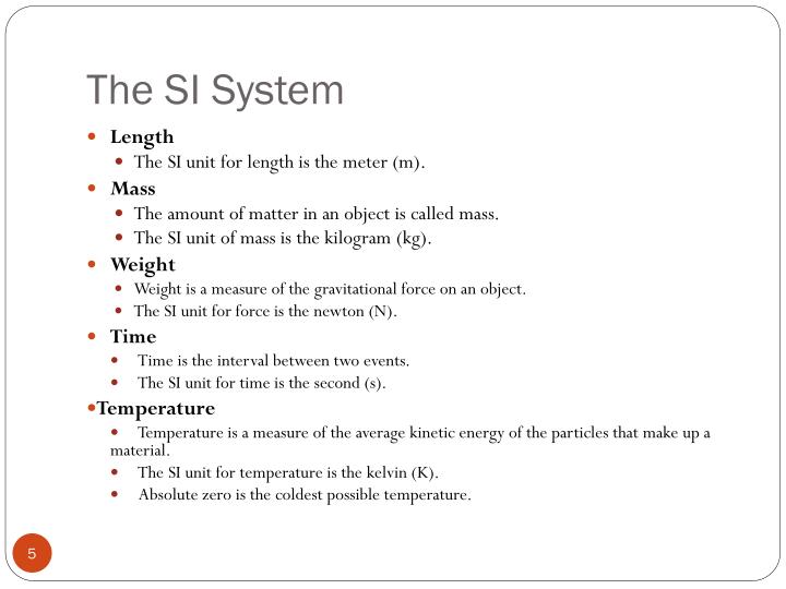 PPT - The SI System of Measurement PowerPoint Presentation - ID:3442722