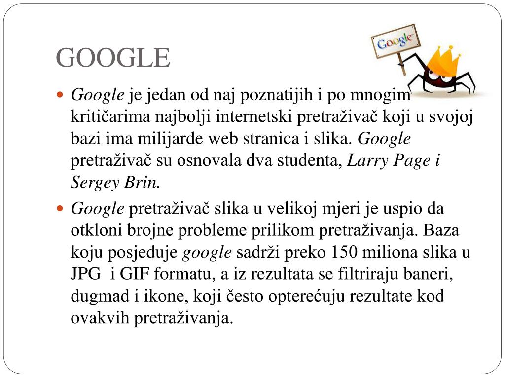 PPT - Internet servisi za pretraživanje slika PowerPoint Presentation ...