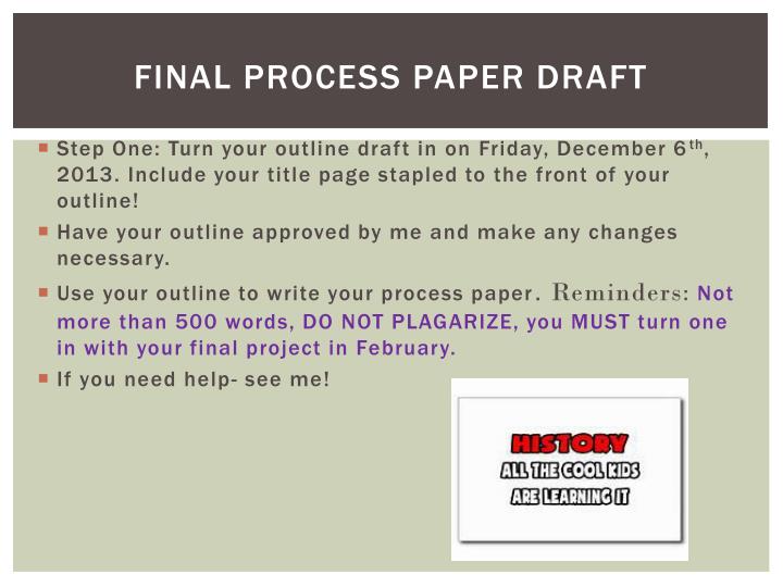 PPT - NHD Process Paper PowerPoint Presentation - ID:3443004