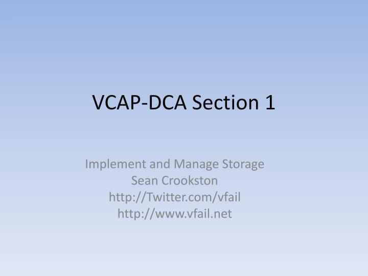 PPT - VCAP-DCA Section 1 PowerPoint Presentation, free download - ID ...