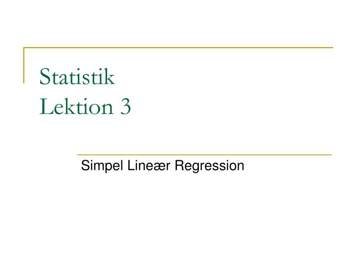 PPT - Statistik Lektion 3 PowerPoint Presentation, free download - ID ...