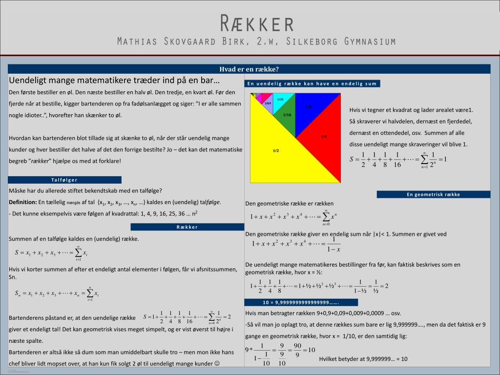 PPT - Rækker M athias Skovgaard Birk , 2.w, Silkeborg Gymnasium PowerPoint Presentation - ID:3444923