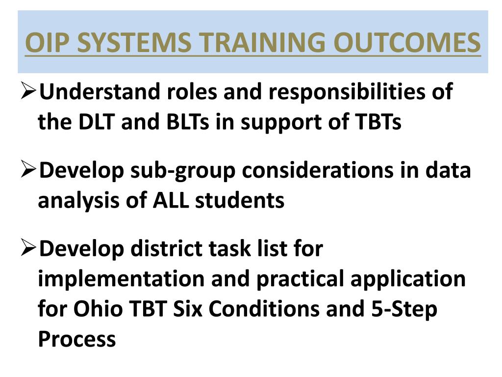 PPT - OHIO IMPROVEMENT PROCESS DISTRICT LEADERSHIP TEAM TRAINING ...
