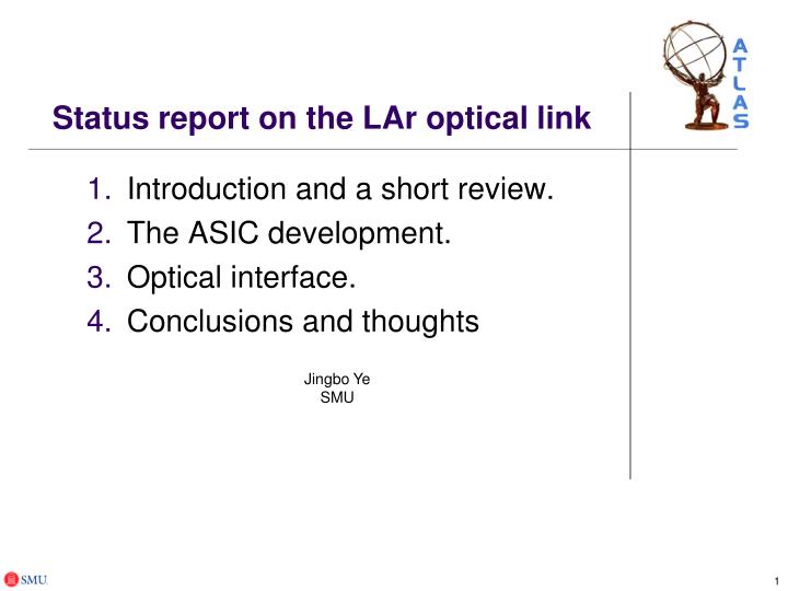 PPT - Status report on the LAr optical link PowerPoint Presentation ...