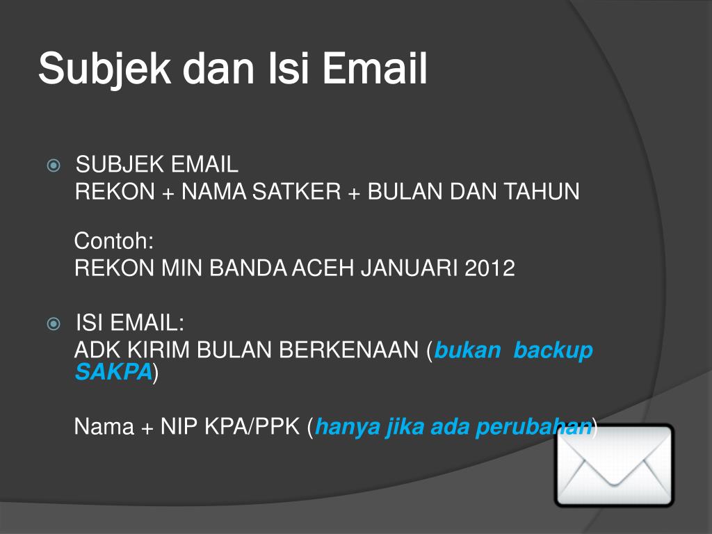 PPT - TATA CARA REKONSILIASI MELALUI EMAIL PowerPoint Presentation ...