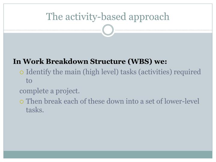 PPT - The activity-based approach PowerPoint Presentation, free ...