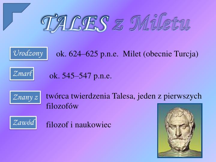 PPT - TALES z Miletu PowerPoint Presentation, free download - ID:3446380