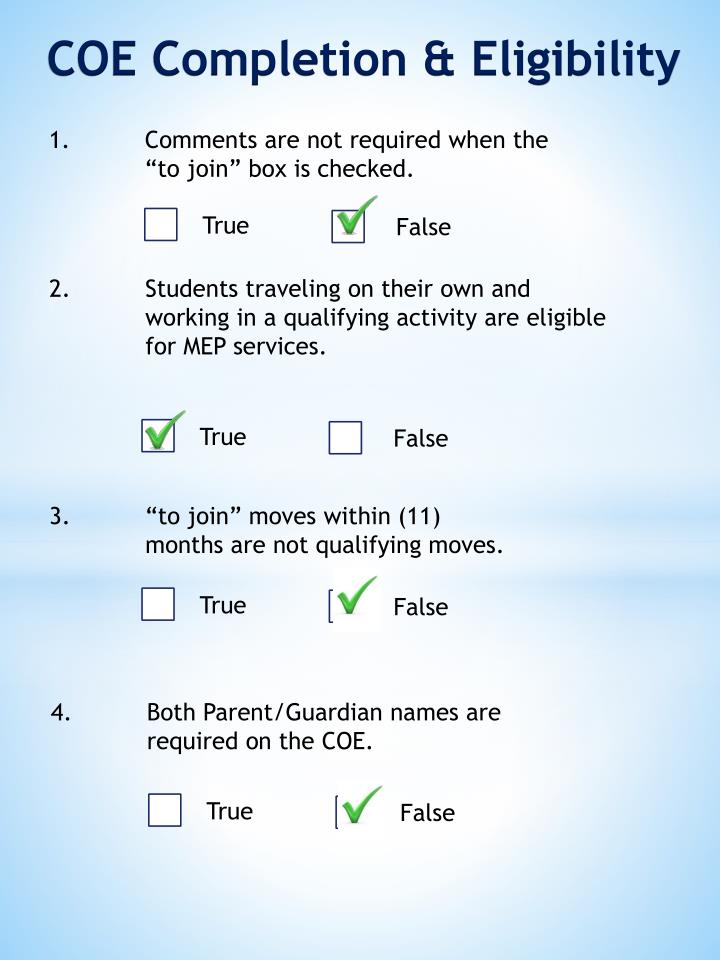 PPT - COE Completion & Eligibility PowerPoint Presentation, free ...
