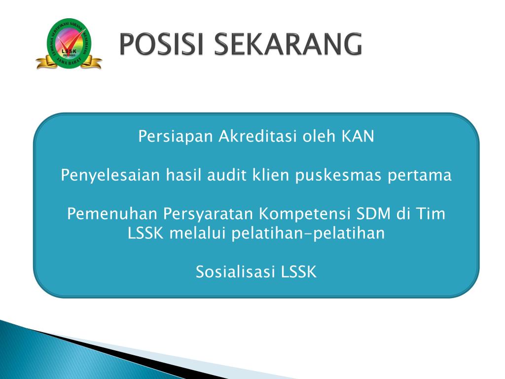 PPT - LEMBAGA SERTIFIKASI SARANA KESEHATAN (LSSK) DINAS KESEHATAN ...