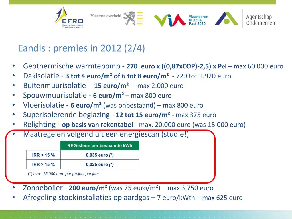 PPT - Premies voor m onitoring en energiebesparende maatregelen ...