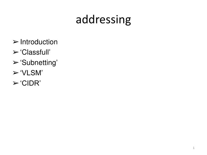 PPT - addressing PowerPoint Presentation, free download - ID:3447935