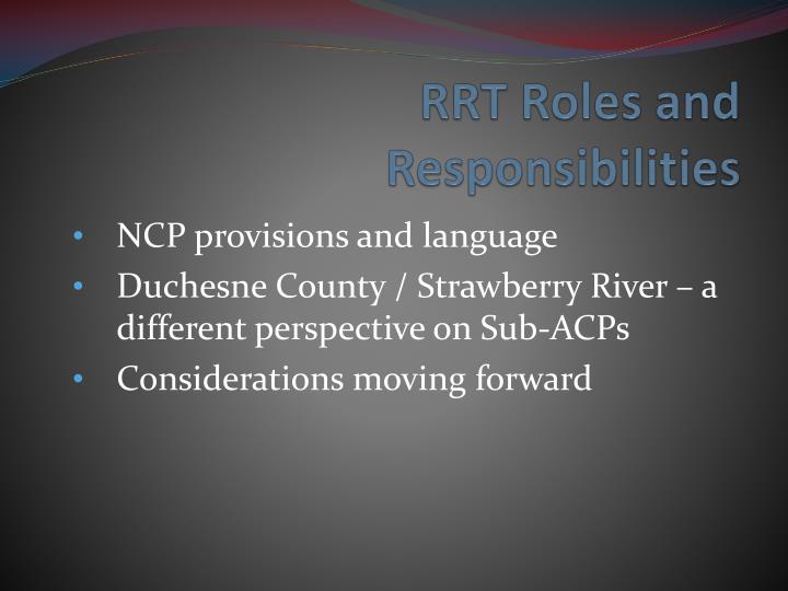 PPT - RRT Roles and Responsibilities PowerPoint Presentation, free ...