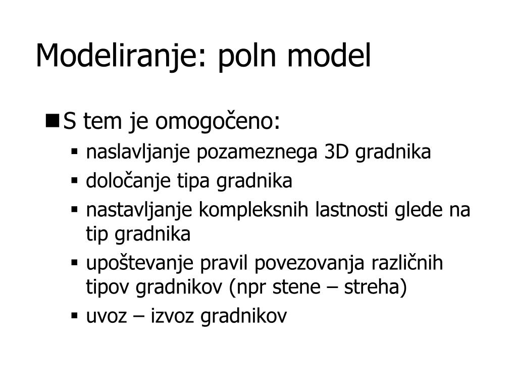 PPT - Digitalno modeliranje Orodja za 3D modeliranja stavb PowerPoint ...