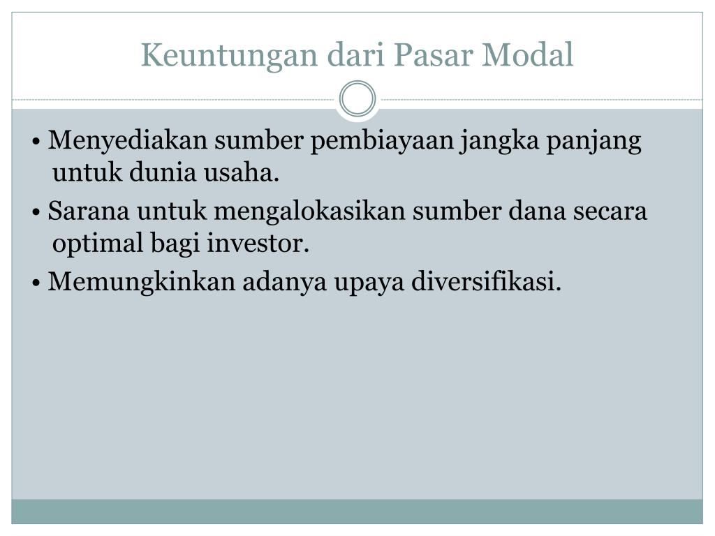 PPT - PASAR MODAL KONVENSIONAL DAN PASAR MODAL SYARIAH PowerPoint ...