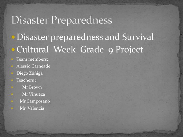 PPT - Disaster Preparedness PowerPoint Presentation, free download - ID ...