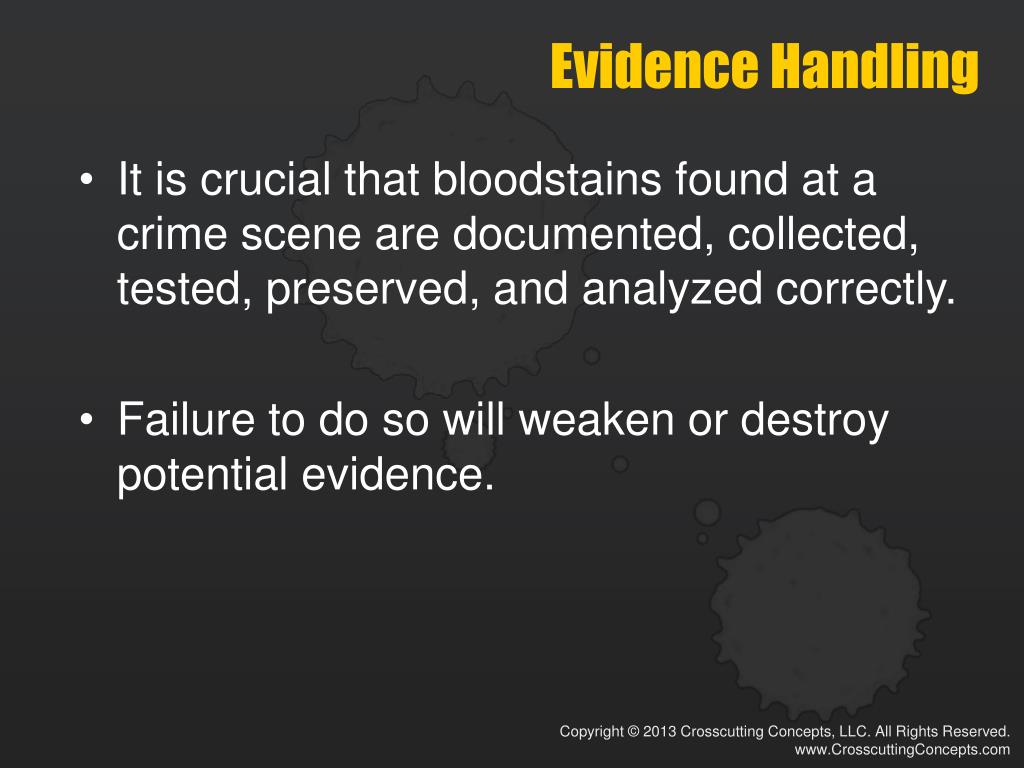 PPT - Blood Stain Evidence PowerPoint Presentation, free download - ID ...