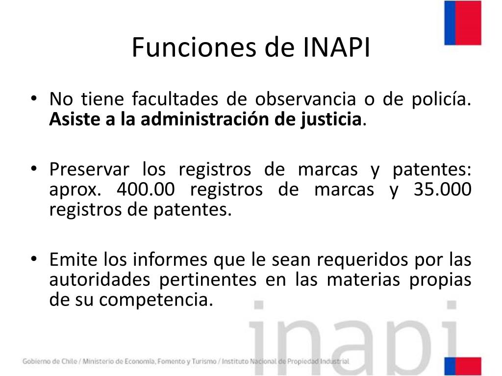 PPT - Instituto Nacional de Propiedad Industrial – INAPI y Medidas de ...