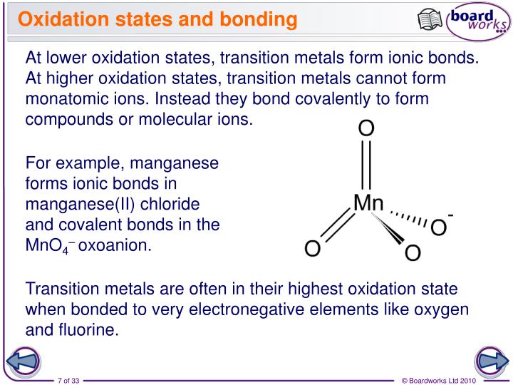 PPT - Variable oxidation states PowerPoint Presentation - ID:3450341
