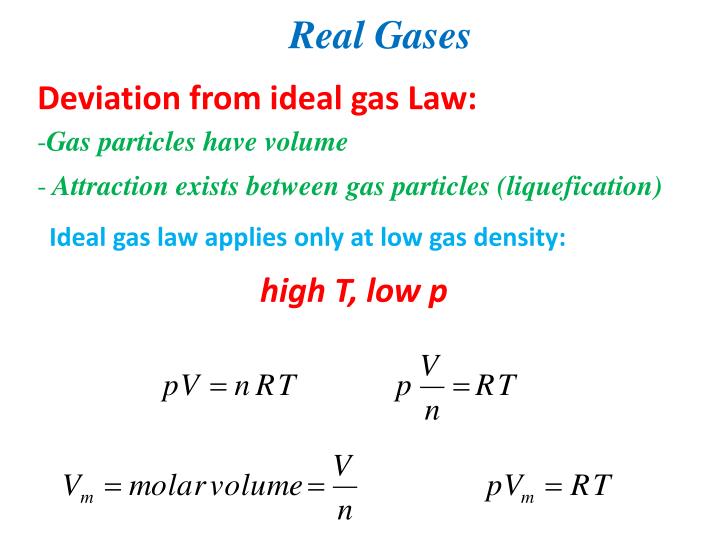 PPT - Real Gases PowerPoint Presentation, free download - ID:3450550