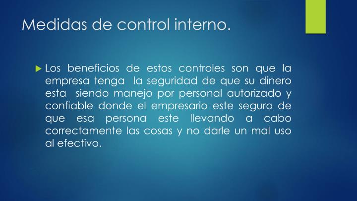 PPT - Medidas de control interno. PowerPoint Presentation - ID:3451107