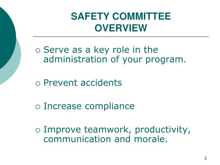 PPT - SAFETY COMMITTEE GUIDELINES PowerPoint Presentation - ID:3452111
