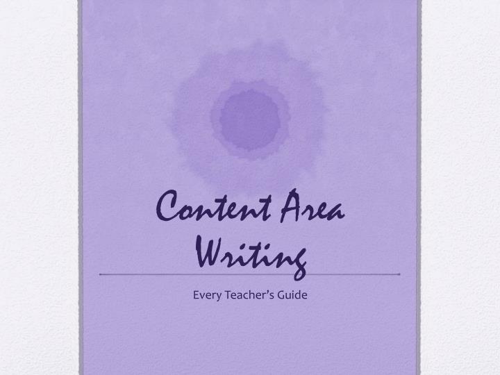 PPT - Content Area Writing PowerPoint Presentation, free download - ID ...