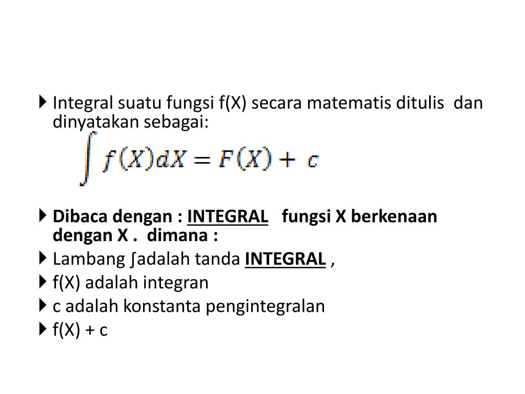 PPT - - Mencari Fungsi Asal Dengan Integral - Surplus Konsumen Dan ...