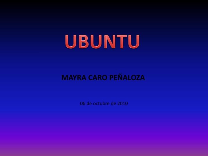 PPT - UBUNTU PowerPoint Presentation, free download - ID:3453518