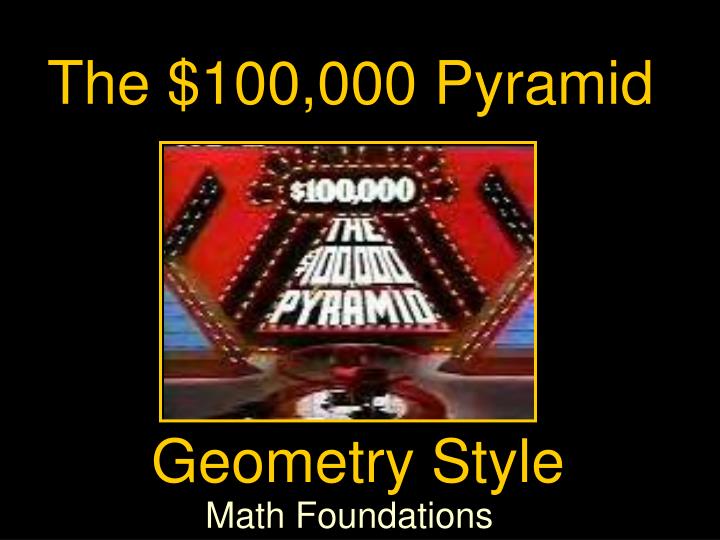 PPT - The $100,000 Pyramid PowerPoint Presentation, free download - ID ...