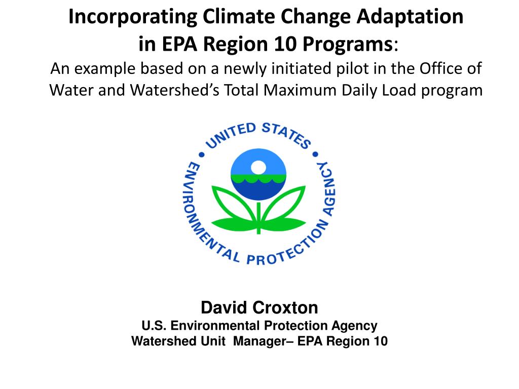 PPT - David Croxton U.S . Environmental Protection Agency Watershed ...