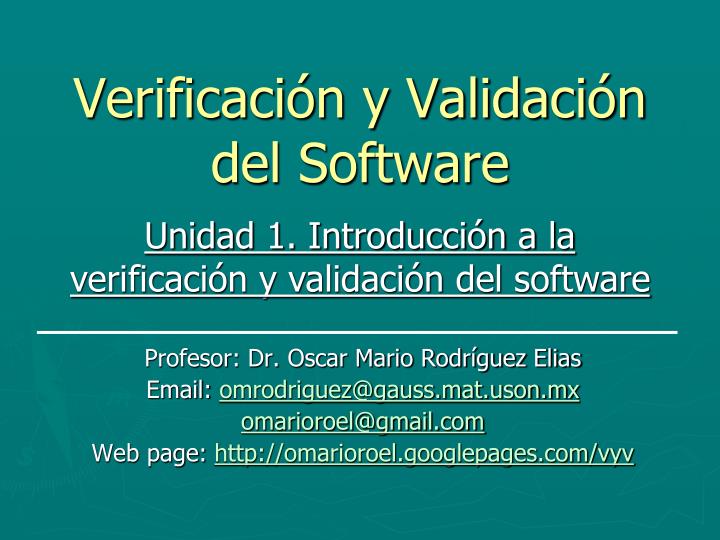 PPT - Verificación y Validación del Software PowerPoint Presentation - ID:3455410