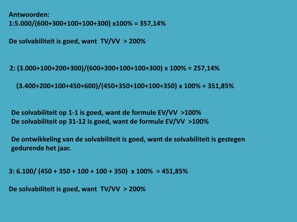 PPT - H 36 (Havo)/ H 43 (Vwo): Solvabiliteit PowerPoint Presentation ...