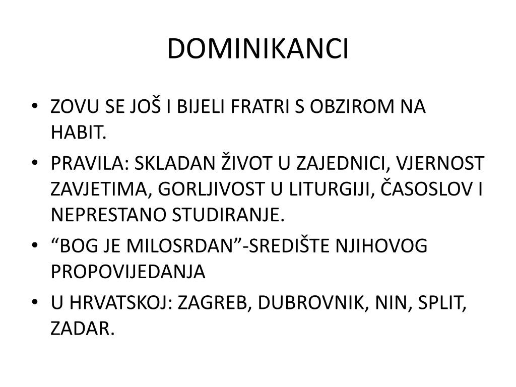PPT - REDOVNICI I REDOVNICE U HRVATSKOJ PowerPoint Presentation, free ...