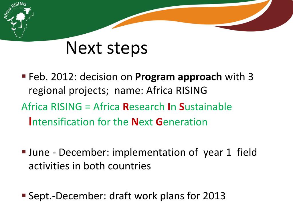 PPT - Africa RISING WA Project – the history and where we are today ...