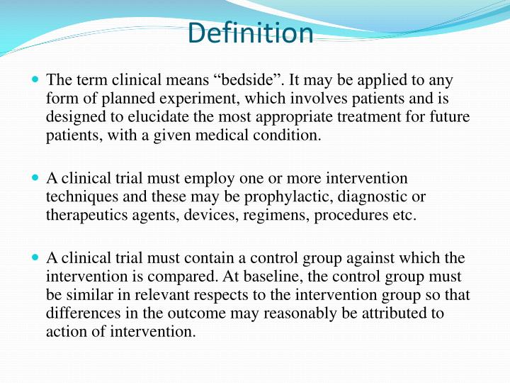 PPT - CLINICAL TRIALS PowerPoint Presentation - ID:3456746