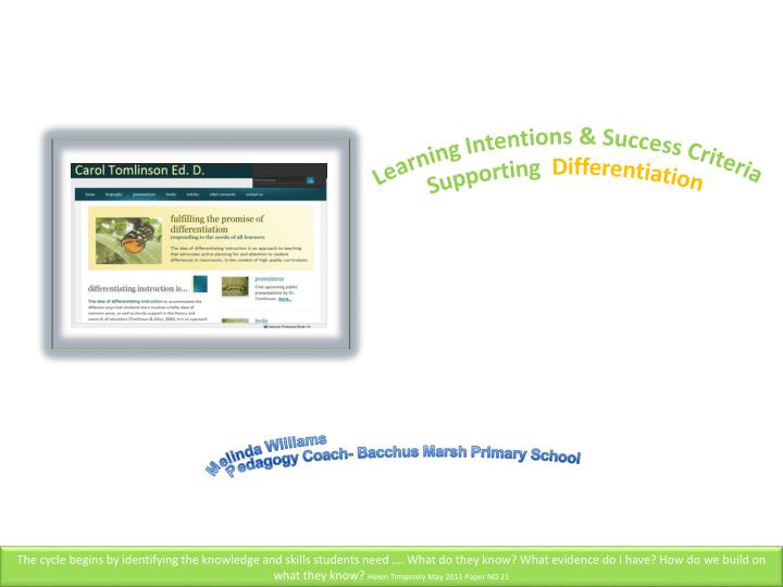 PPT - Learning Intentions & Success Criteria Supporting us to close the ...