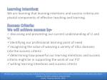 PPT - Learning Intentions & Success Criteria Supporting us to close the ...
