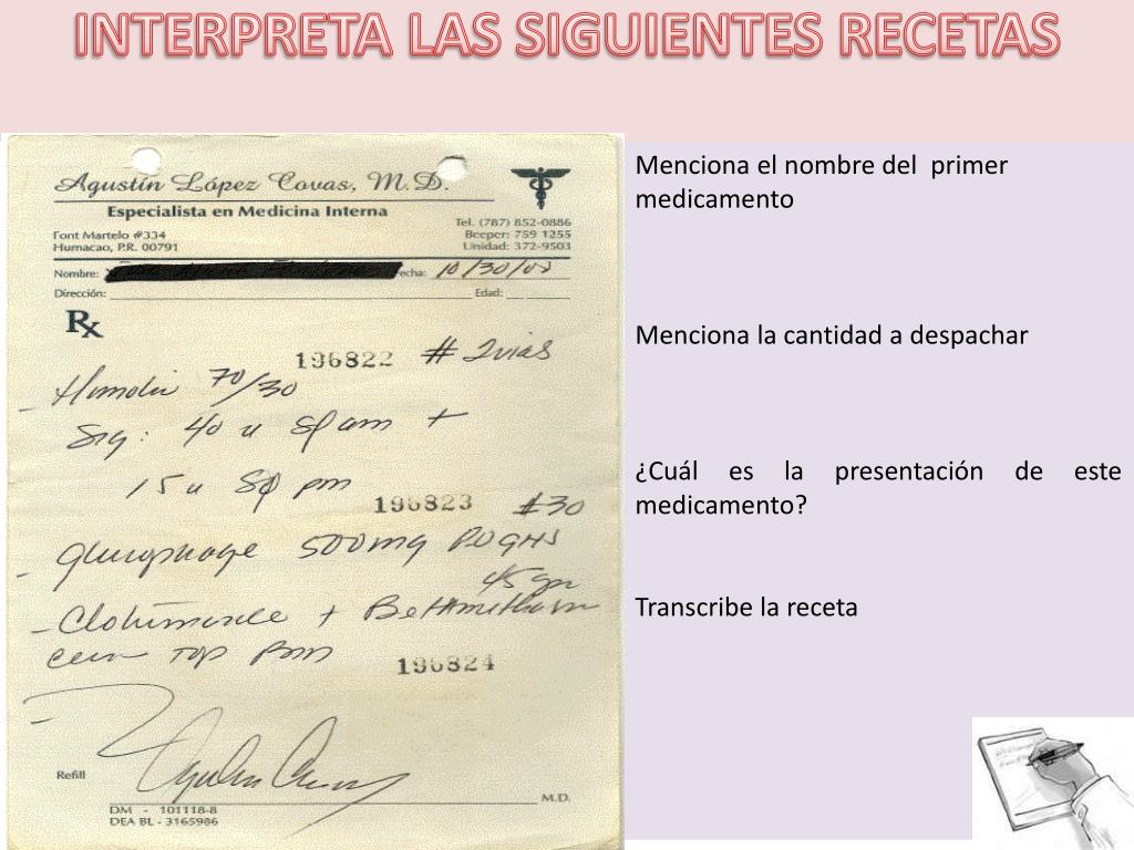 PPT - La Receta Médica y las abreviaturas más utilizadas Parte II ...