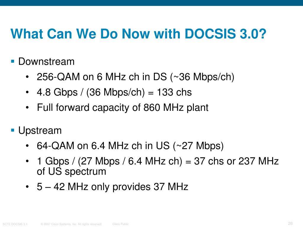 PPT - DOCSIS 3.1 Overview SCTE Piedmont & Other Chapters July 31, 2014 ...