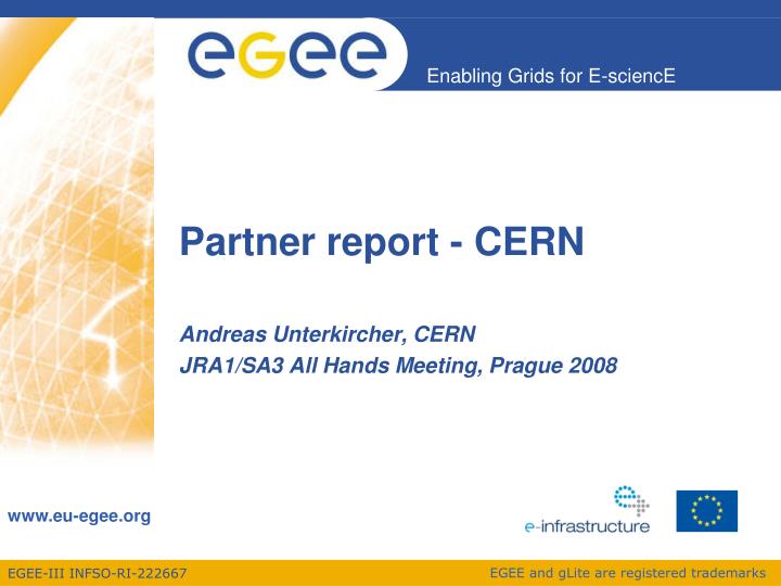 PPT - Partner report - CERN PowerPoint Presentation, free download - ID ...