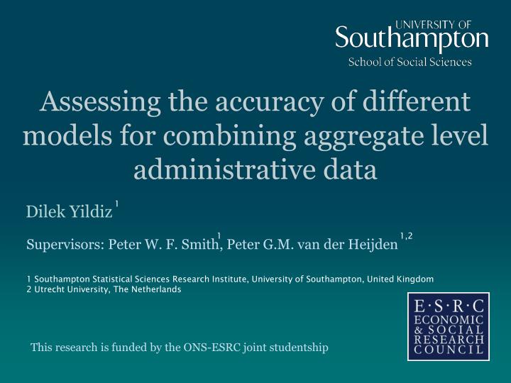 PPT - Assessing the accuracy of different models for combining ...