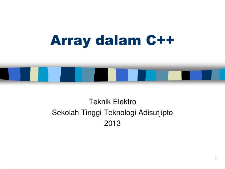 PPT - Array dalam C++ PowerPoint Presentation, free download - ID:3459298