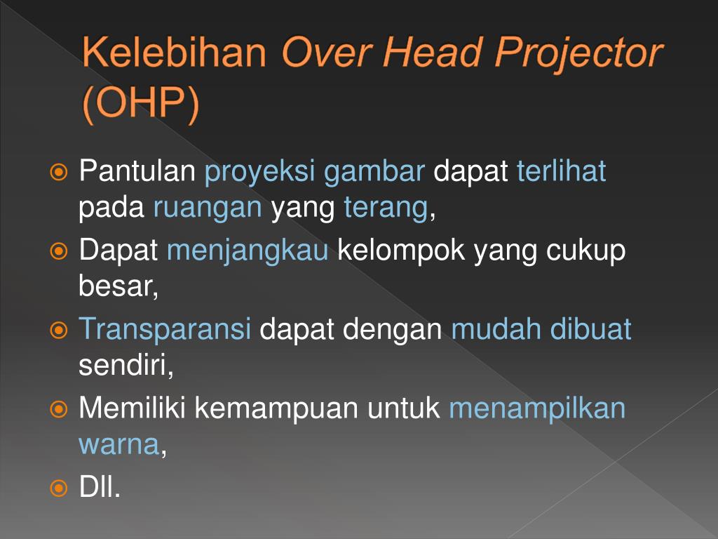 PPT - Pengelolaan dan Pemanfaatan Media Pembelajaran “ Over Head ...