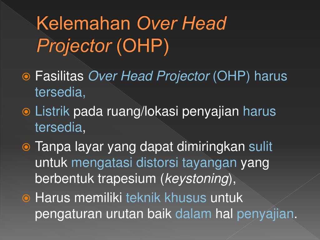 PPT - Pengelolaan dan Pemanfaatan Media Pembelajaran “ Over Head ...