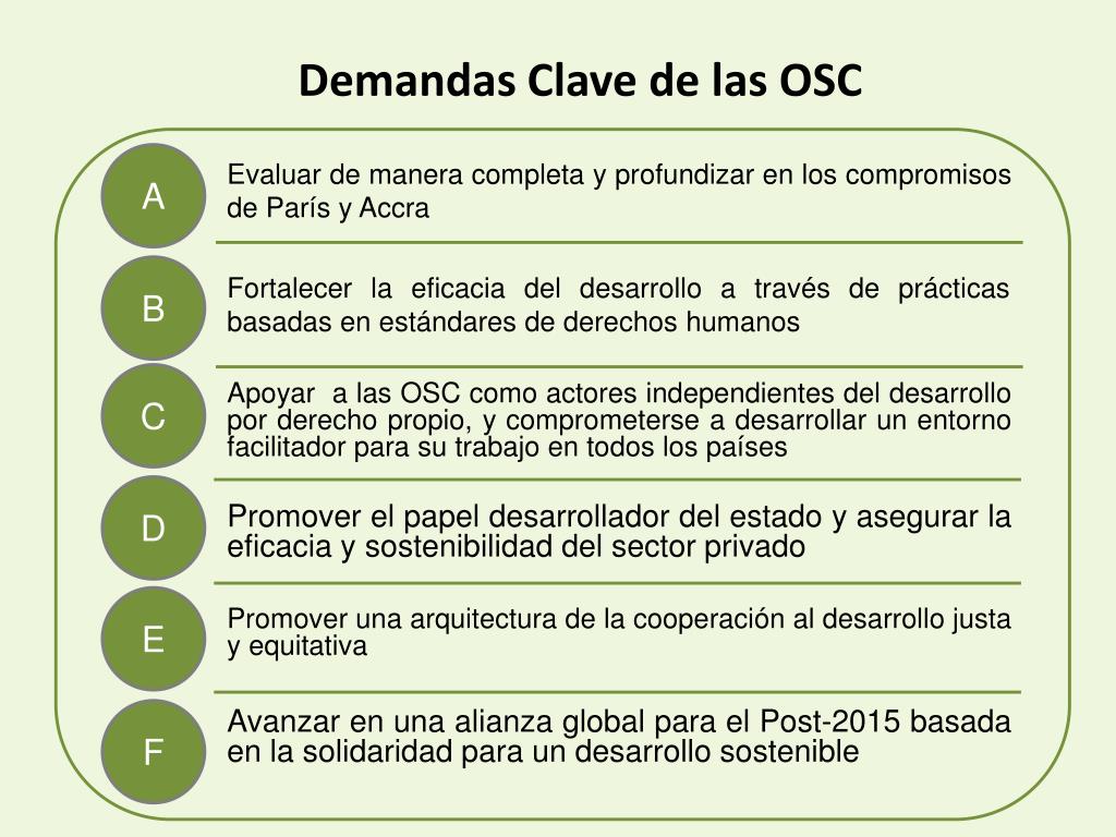 PPT - Acerca de la Alianza de OSC para la Eficacia del Desarrollo ...