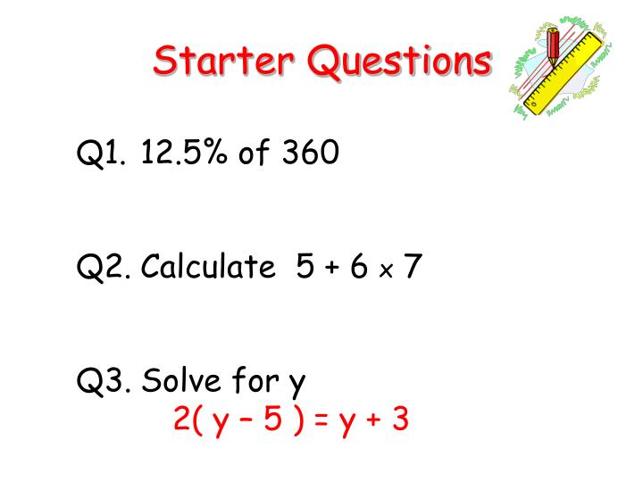 PPT - Starter Questions PowerPoint Presentation, free download - ID:3460924