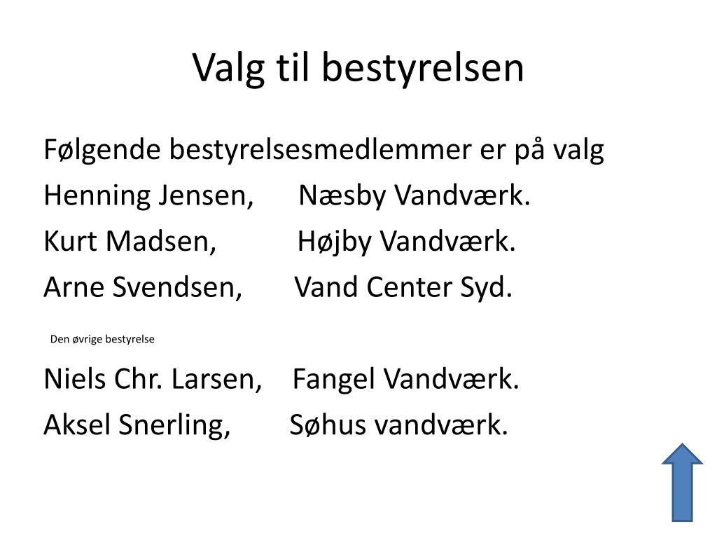 PPT - Dagsorden: 1) Valg af dirigent. 2) Bestyrelsens beretning v. formanden. PowerPoint ...